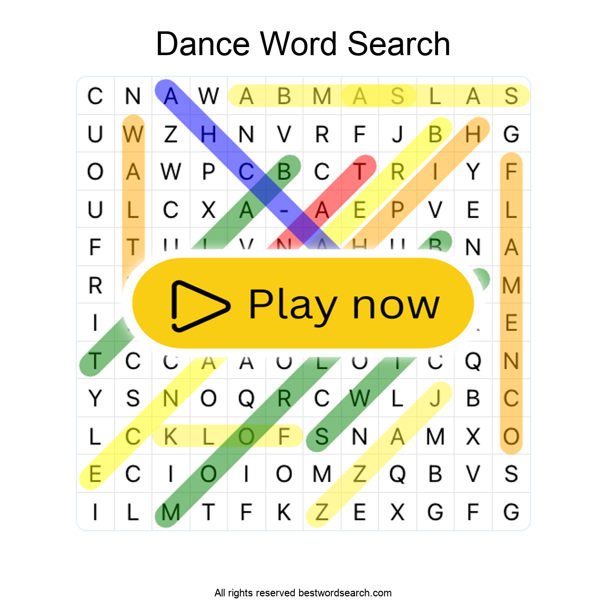 Dance | Arts and Culture Word Search