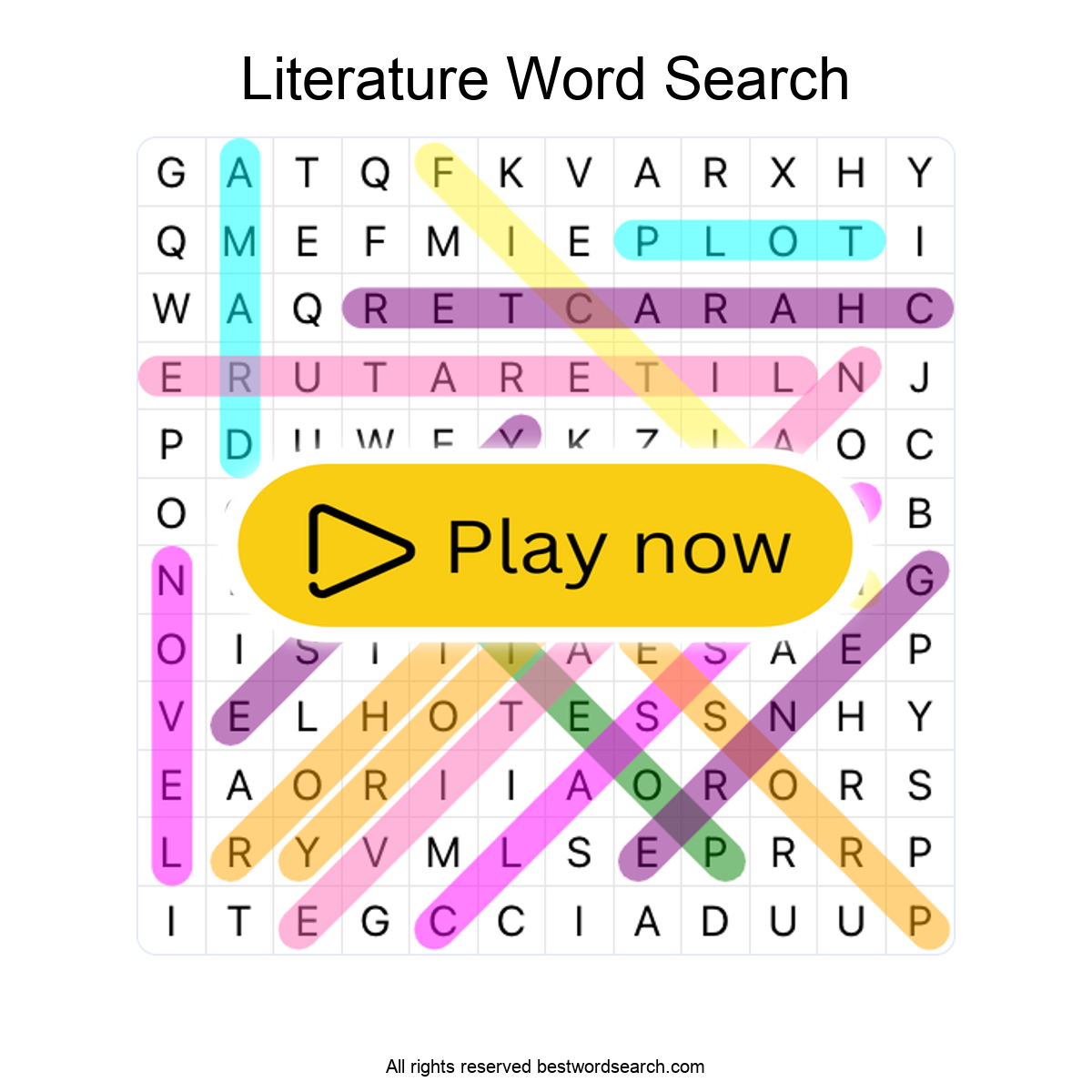 Literature | Arts and Culture Word Search