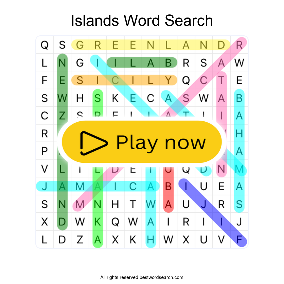 Islands | Geography Word Search