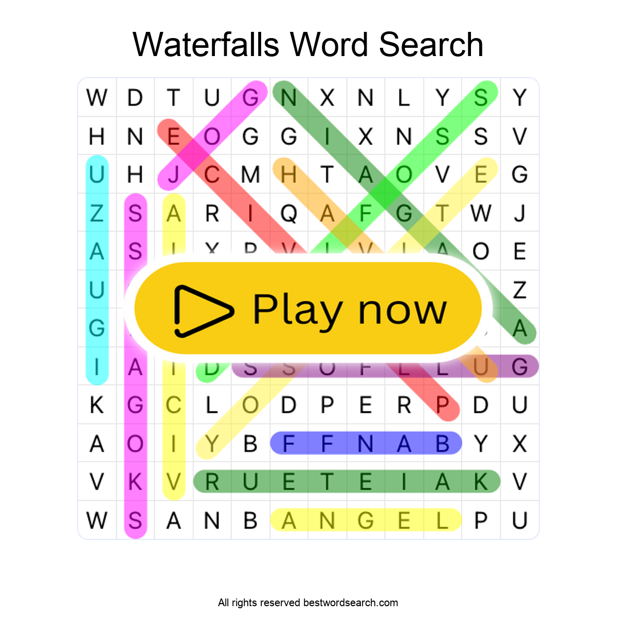 Waterfalls | Geography Word Search