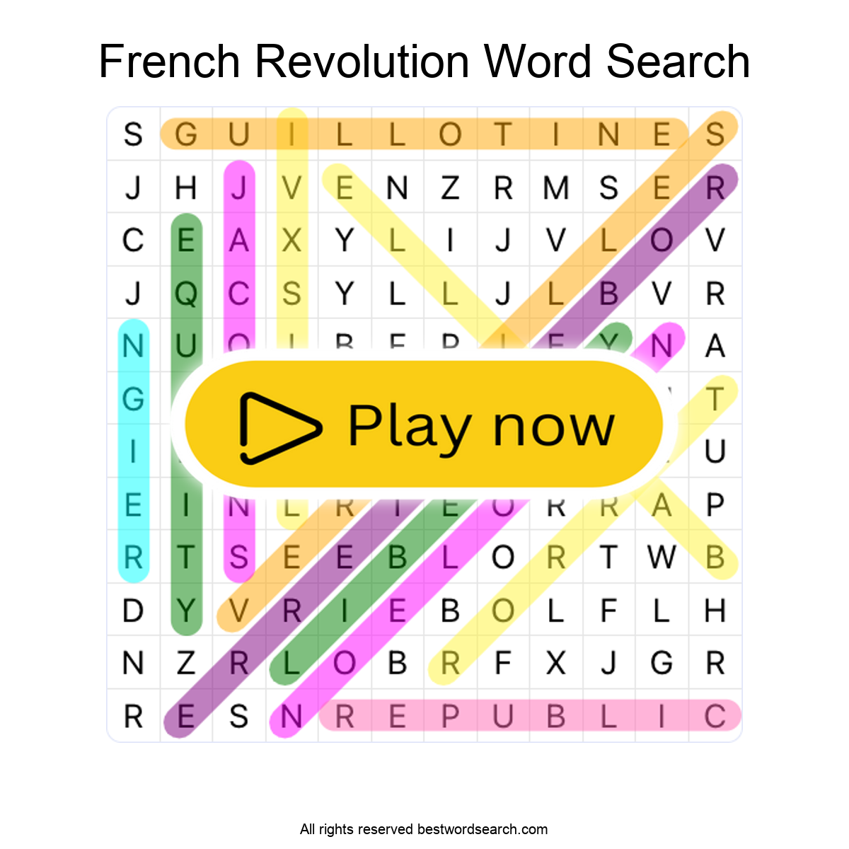 French Revolution | History Word Search