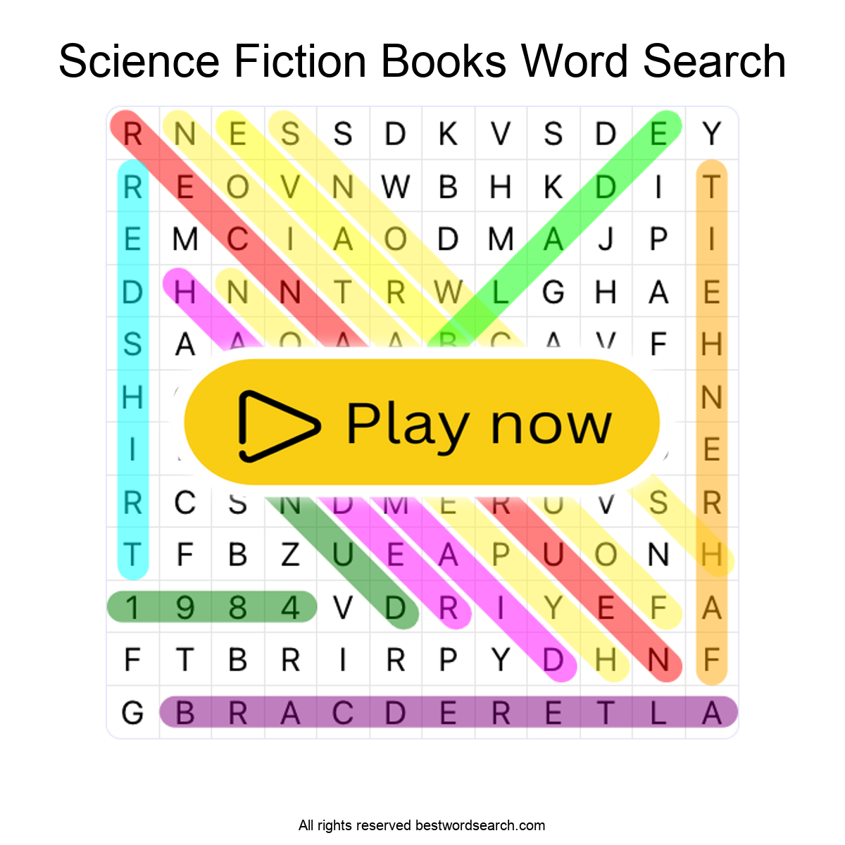 Science Fiction Books | Literature Word Search
