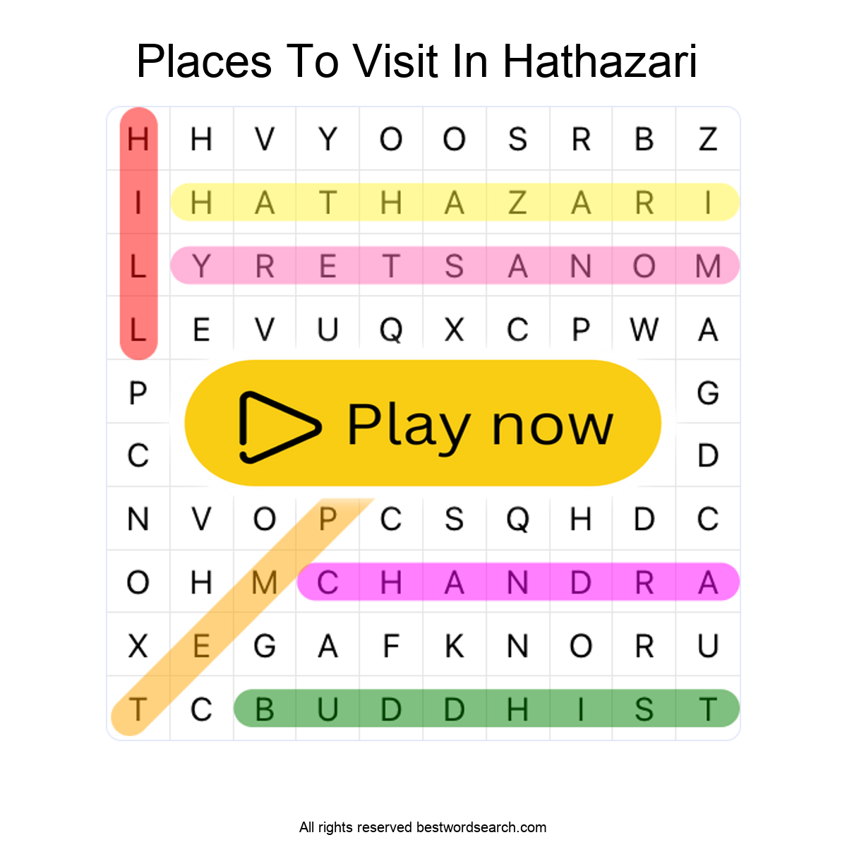 Places to Visit in Hathazari | Places to visit Word Search