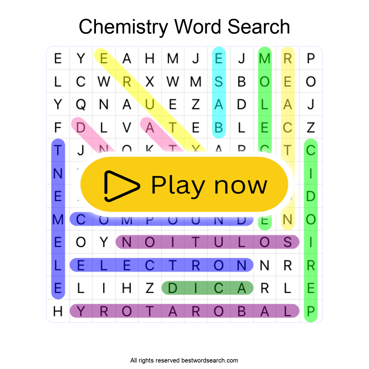 Chemistry | Science Word Search