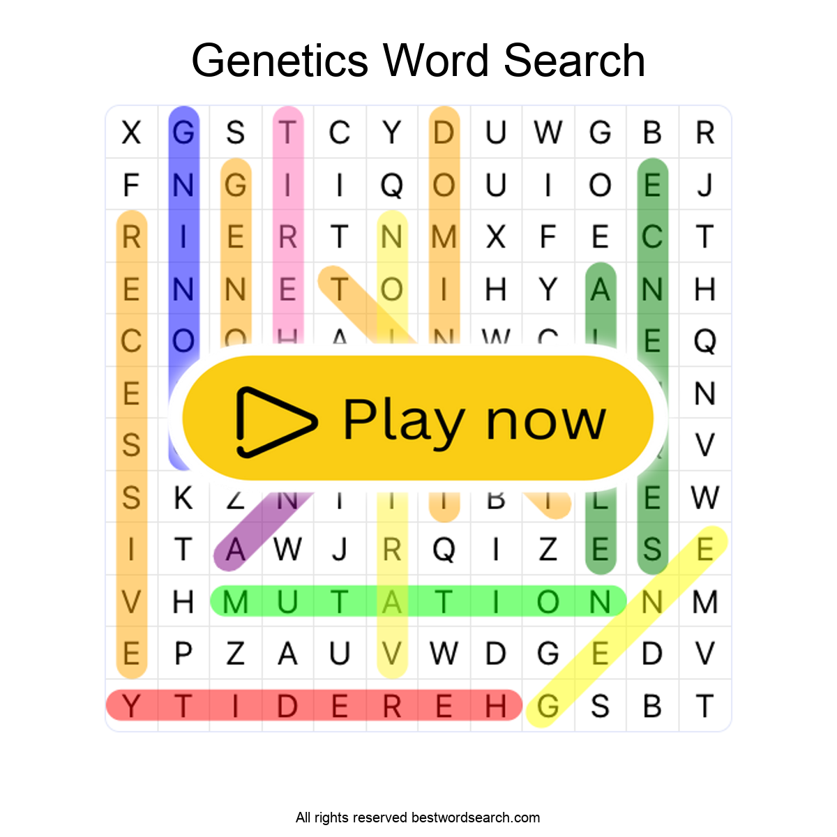 Genetics | Science Word Search