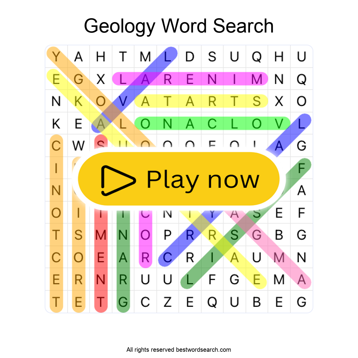 Geology | Science Word Search