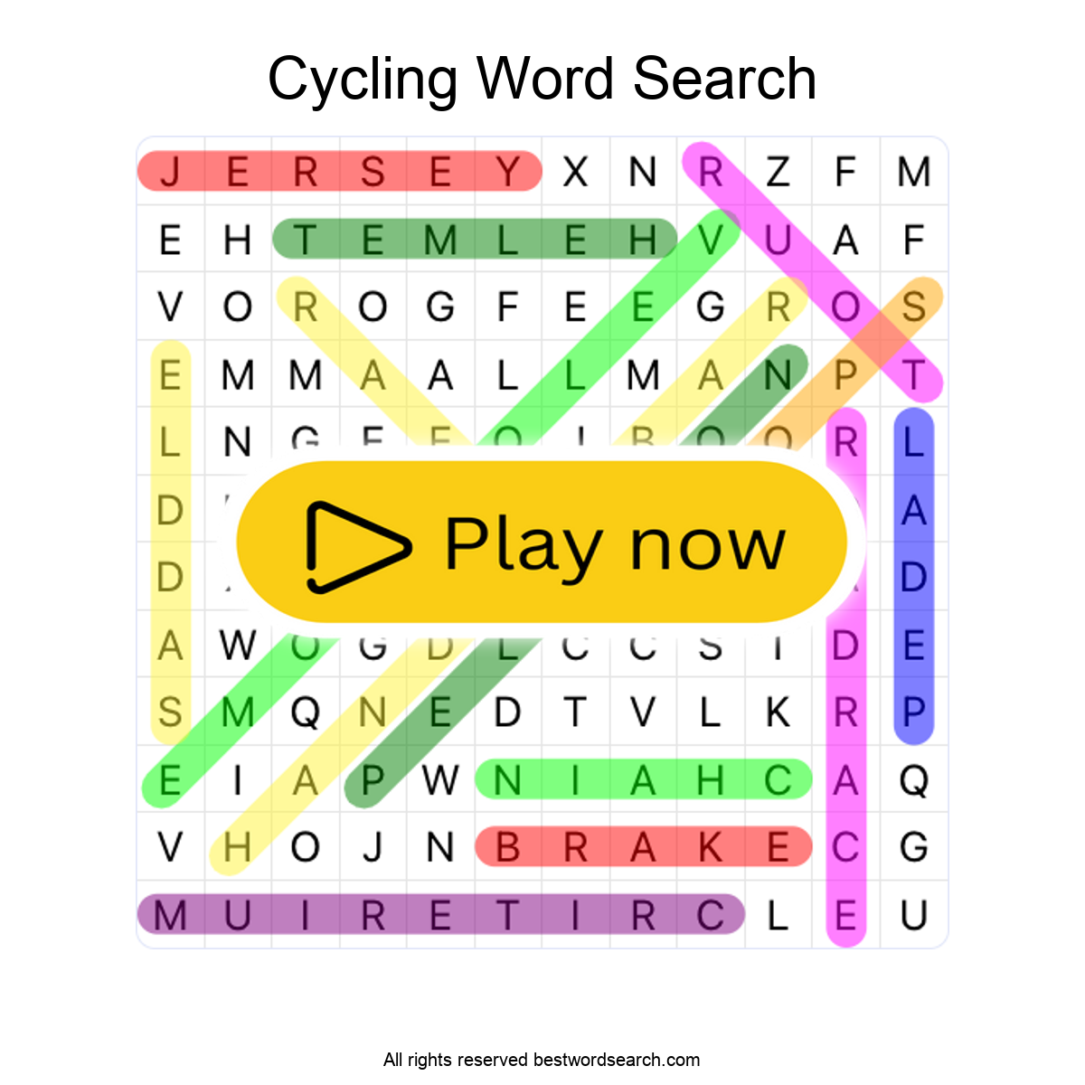 Cycling | Sports Word Search