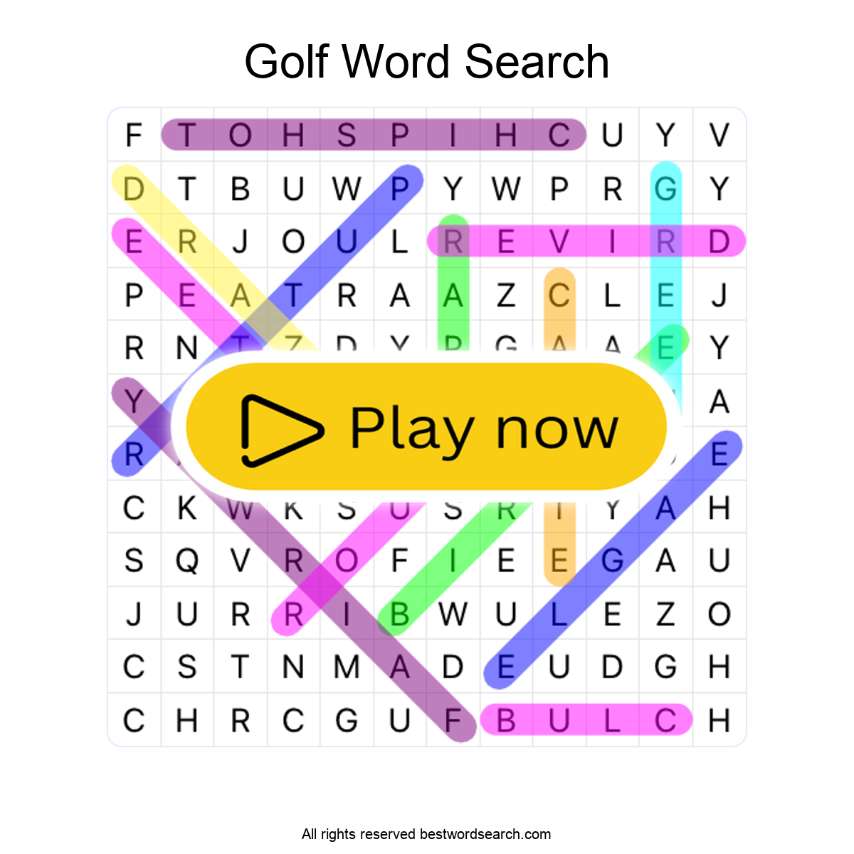 Golf | Sports Word Search