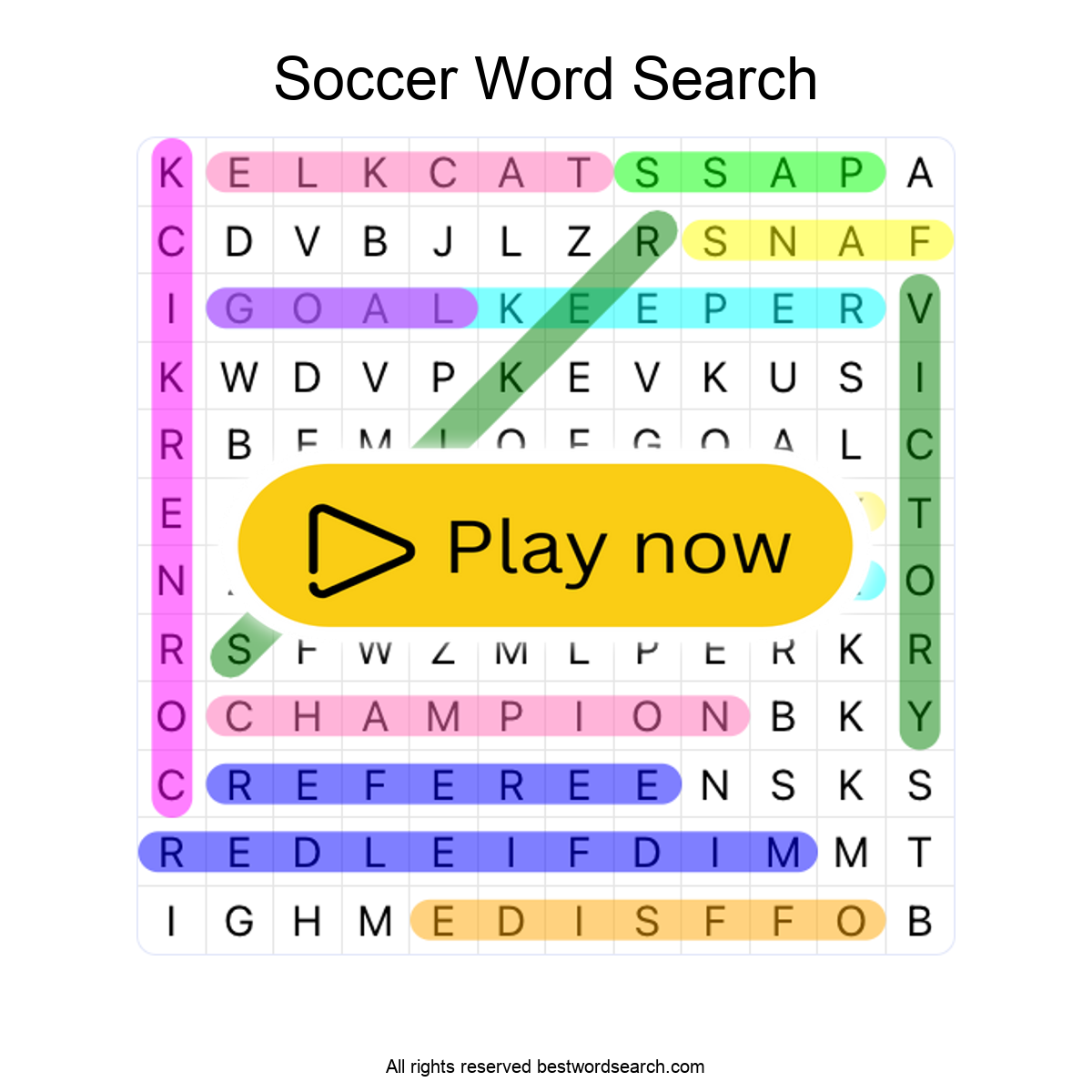 Soccer | Sports Word Search